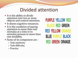 Attention in cognitive Psychology | PPTX