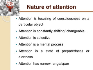 Attention & concentrartion | PPTX