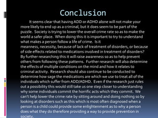 Attention Deficit Disorderand Criminal Activity | PPTX
