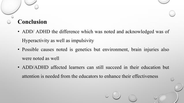 Attention deficit disorders | PPT