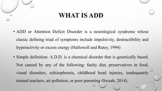 Attention deficit disorders | PPT