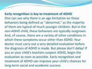 Attention deficit hyperactivity disorder | PPTX