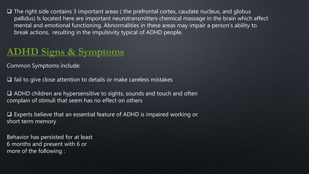 Attention deficit hyperactivity disorder | PPT | Free Download