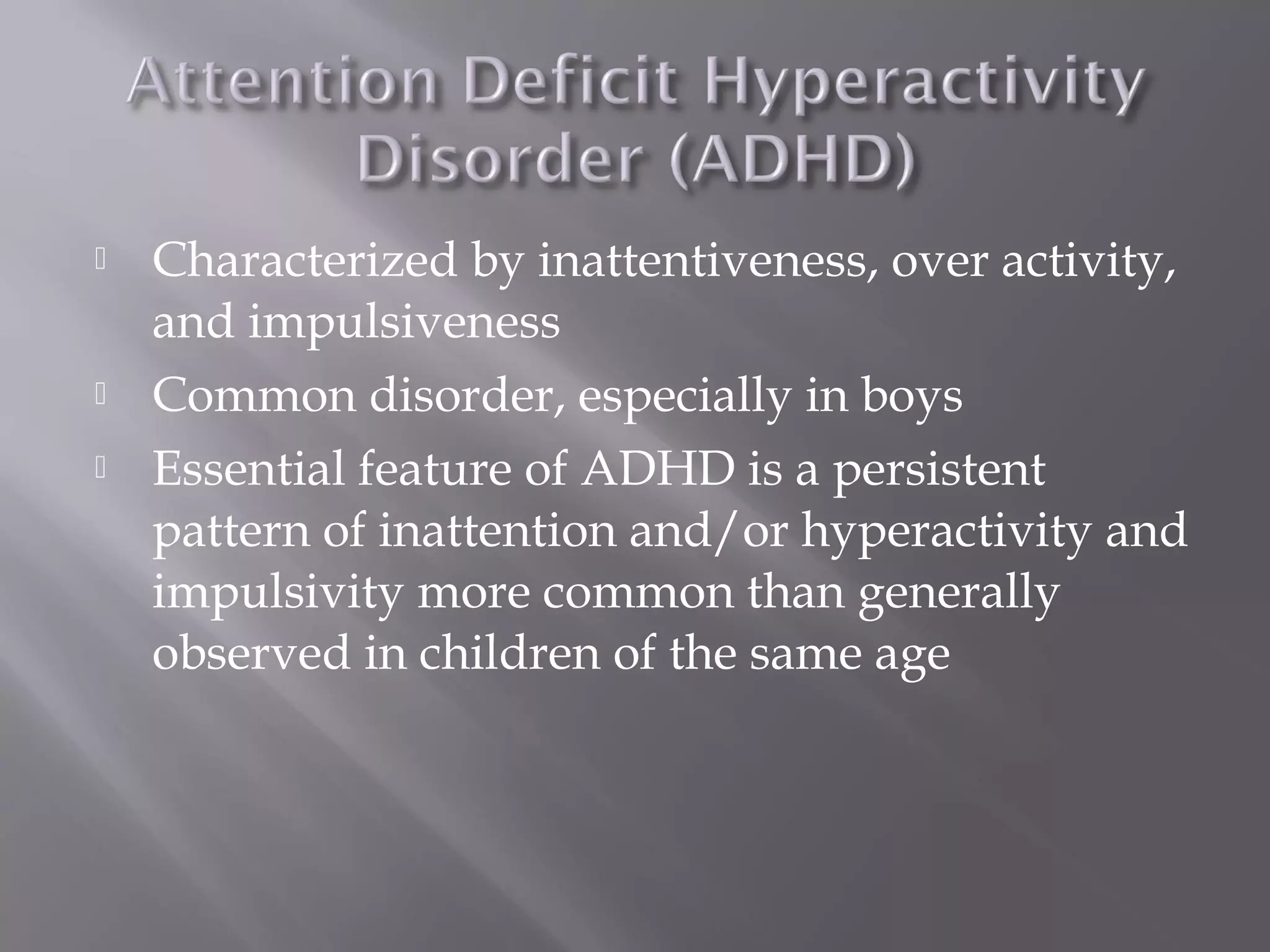 ADHD topic in nurse | PPT