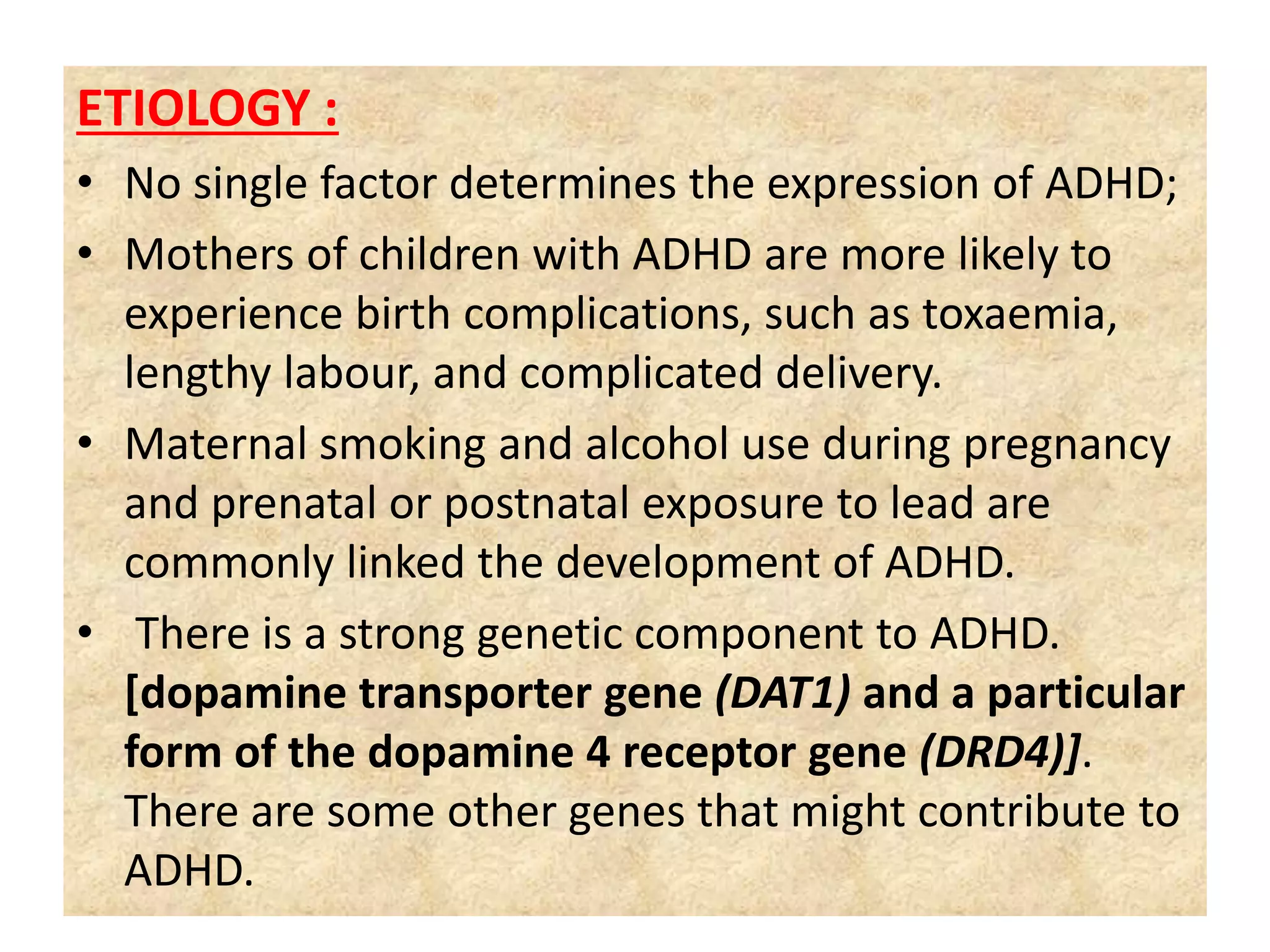 Attention deficit hyperactivity disorder (adhd) | PPTX