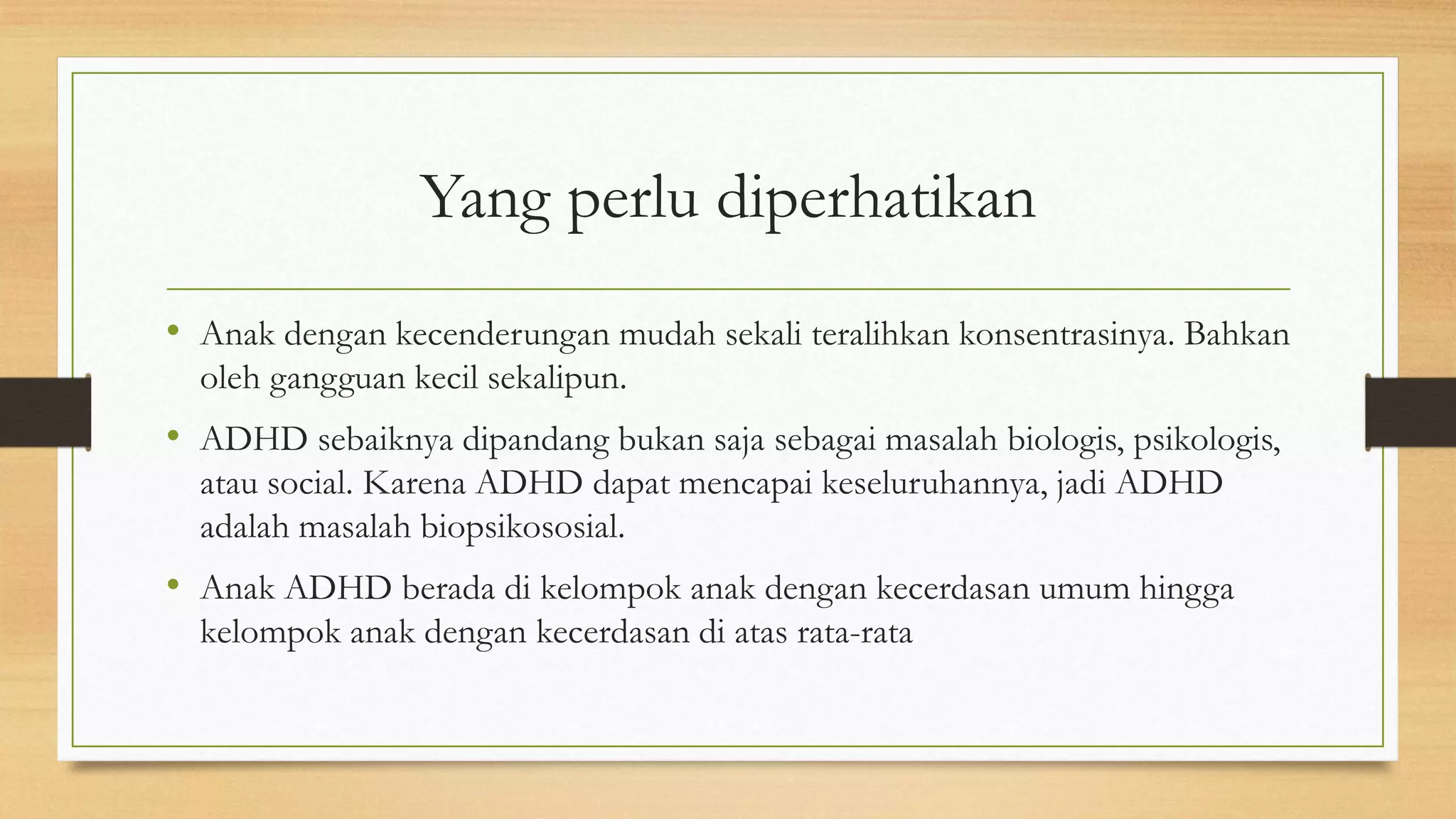 Attention Deficit Hyperactivity Disorder (ADHD) | PPT