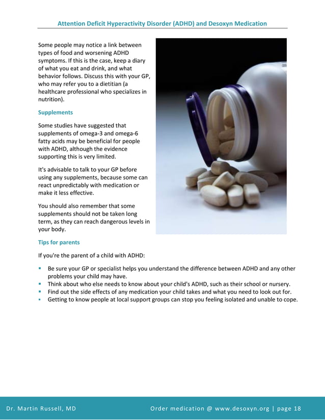 Attention deficit hyperactivity disorder (adhd) and desoxyn medication ...