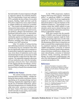 Attention Deficit Hyperactivity Disorder (ADHD) In Children Rationale ...