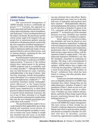 Attention Deficit Hyperactivity Disorder (ADHD) In Children Rationale ...