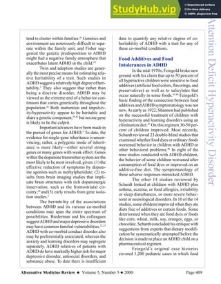 Attention Deficit Hyperactivity Disorder (ADHD) In Children Rationale ...