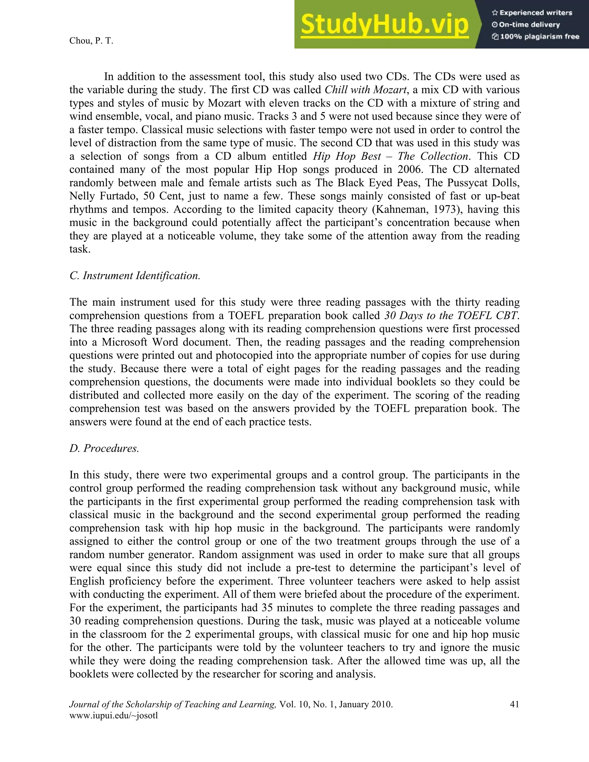 Attention Drainage Effect How Background Music Effects Concentration In Taiwanese College ...