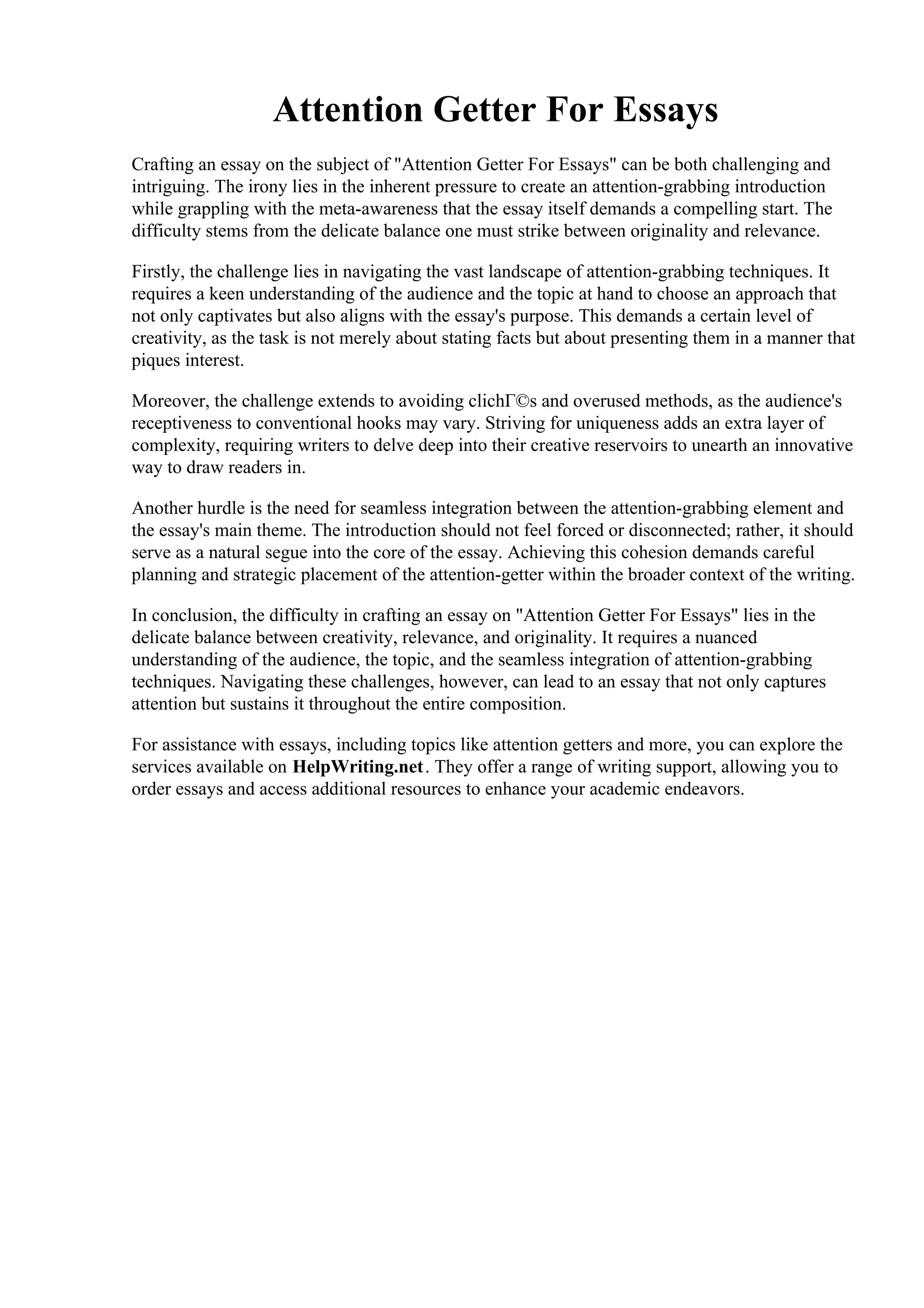 Attention Getter For Essays.pdf