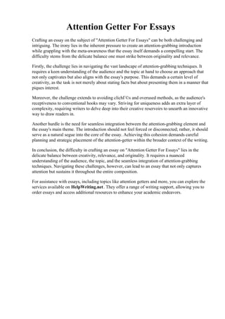 Attention Getter For Essays.pdf