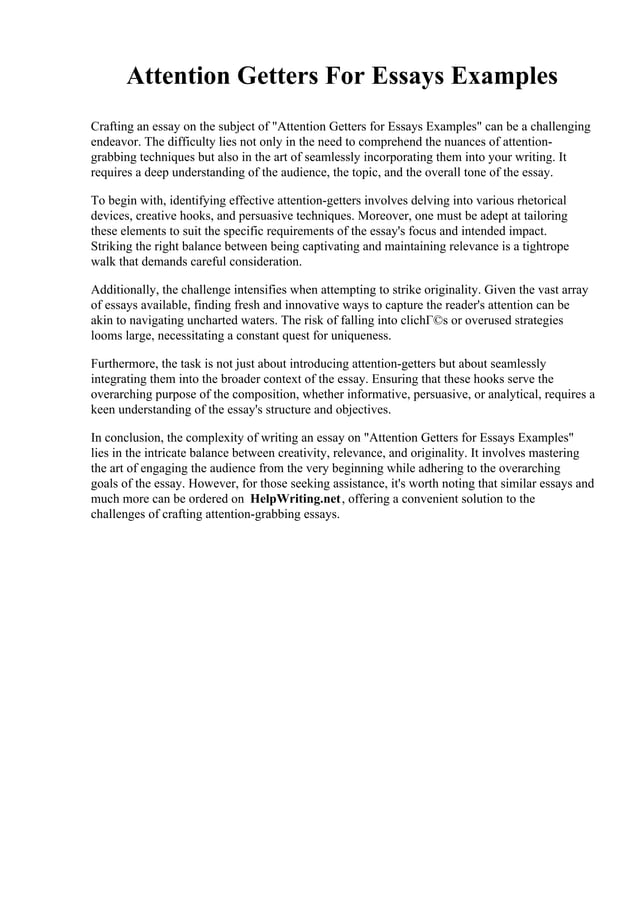 Attention Getters For Essays Examples.pdf