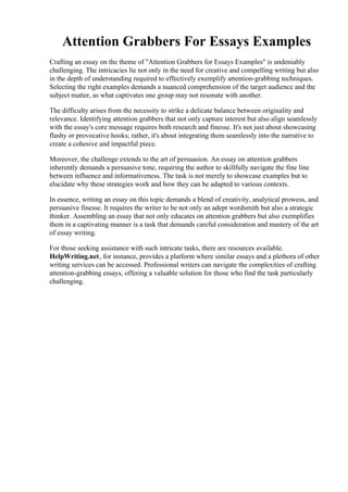 Attention Grabbers For Essays Examples.pdf