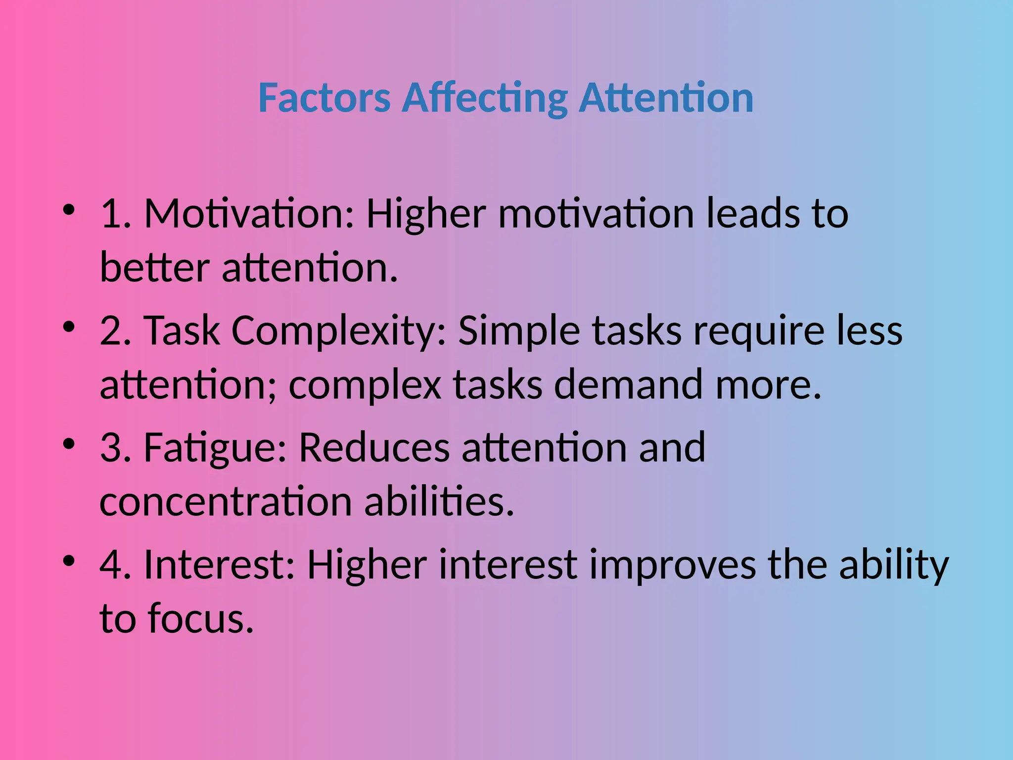 Attention in Psychology Presentation By Miss Madhavi sen | PPT | Free ...