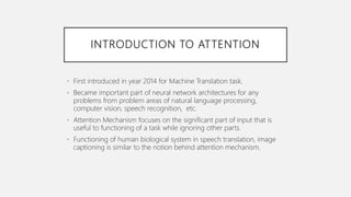Survey of Attention mechanism & Use in Computer Vision | PPTX