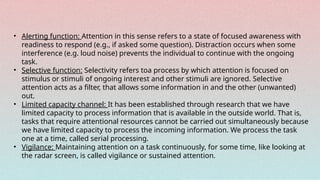 Attention and it's factors described it | PPTX