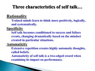 Attention & Self-talk in sports psychology | PPTX