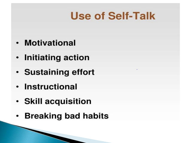 Attention & Self-talk in sports psychology | PPTX | Mental Health ...