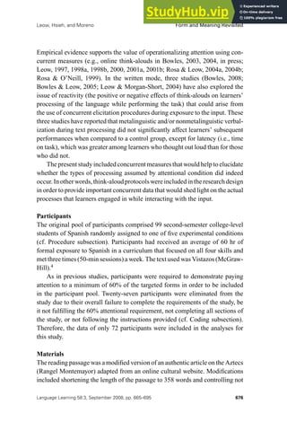 Attention To Form And Meaning Revisited | PDF