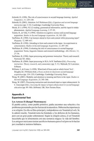 Attention To Form And Meaning Revisited | PDF