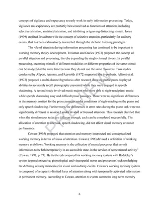 Attention working memory | PDF