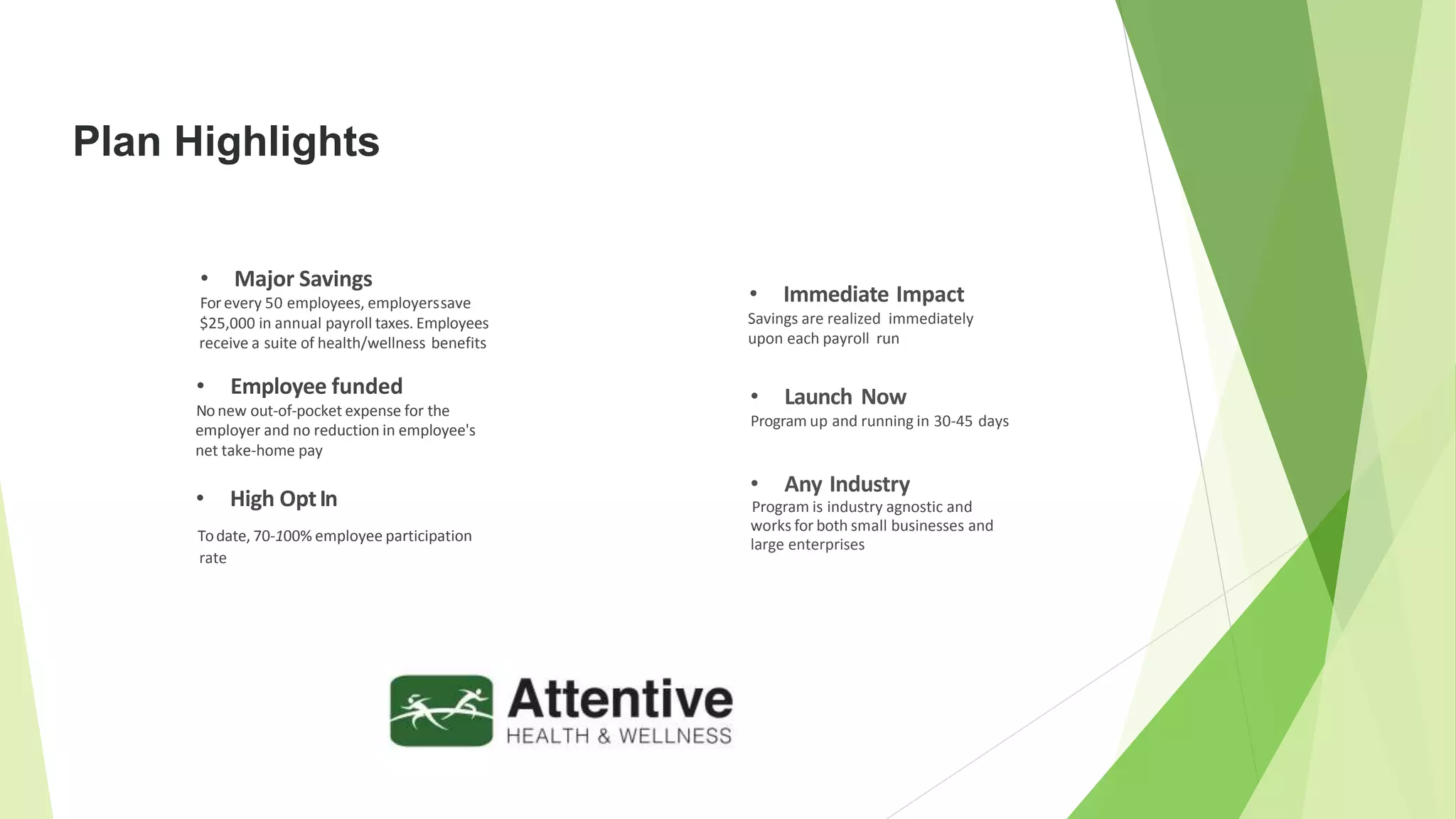 Attentive Health & Welness Plan Overview | PPTX