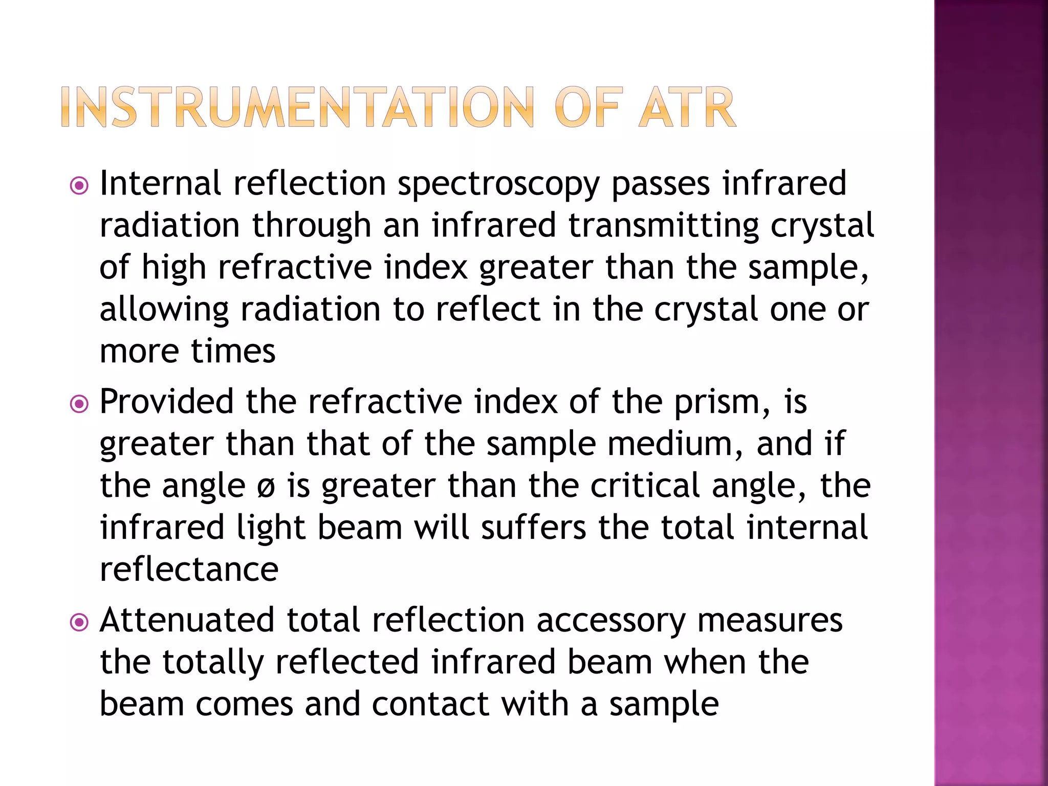 Attenuated total reflectance spectroscopy | PPTX