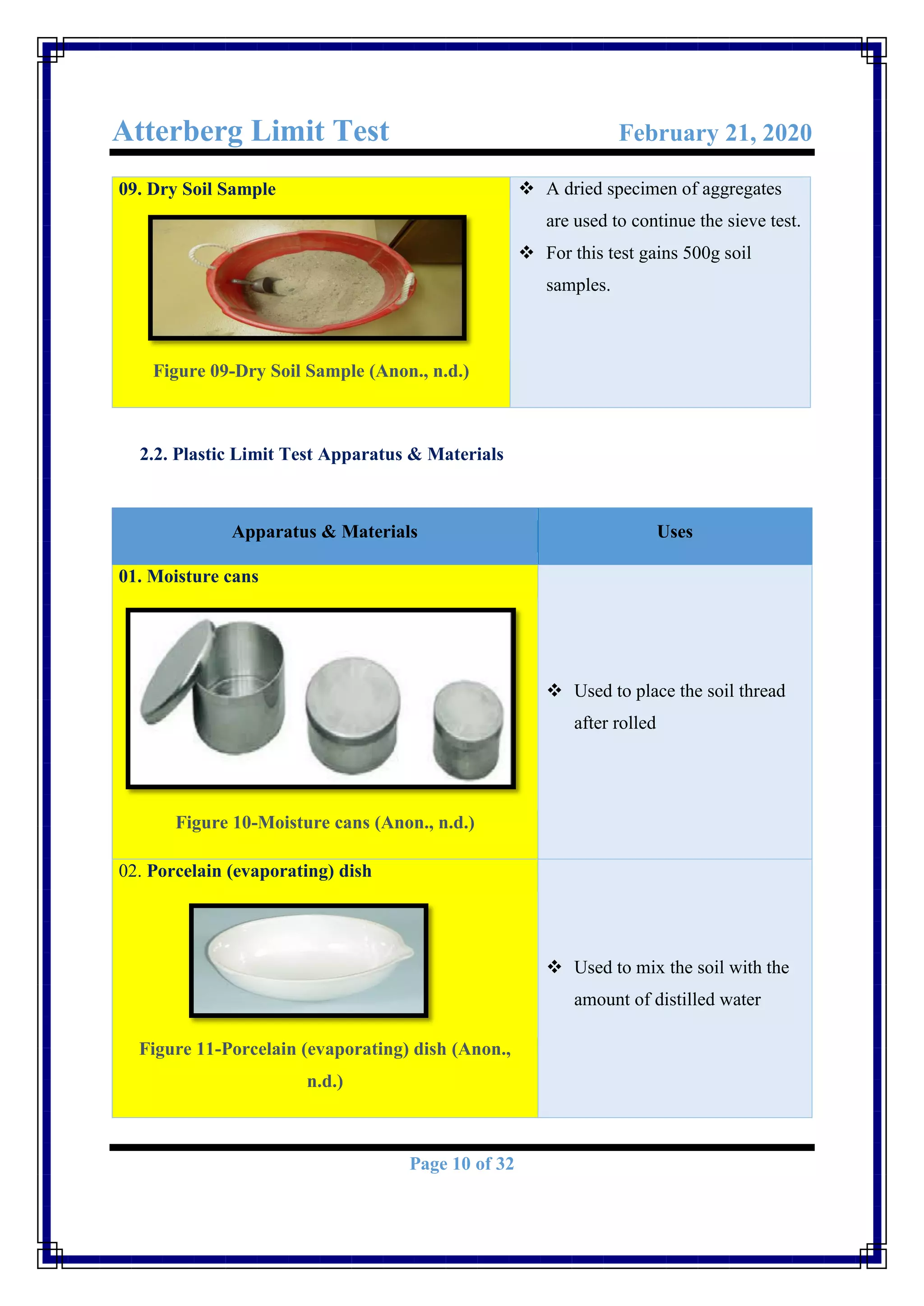 Atterberg Limit Test | PDF