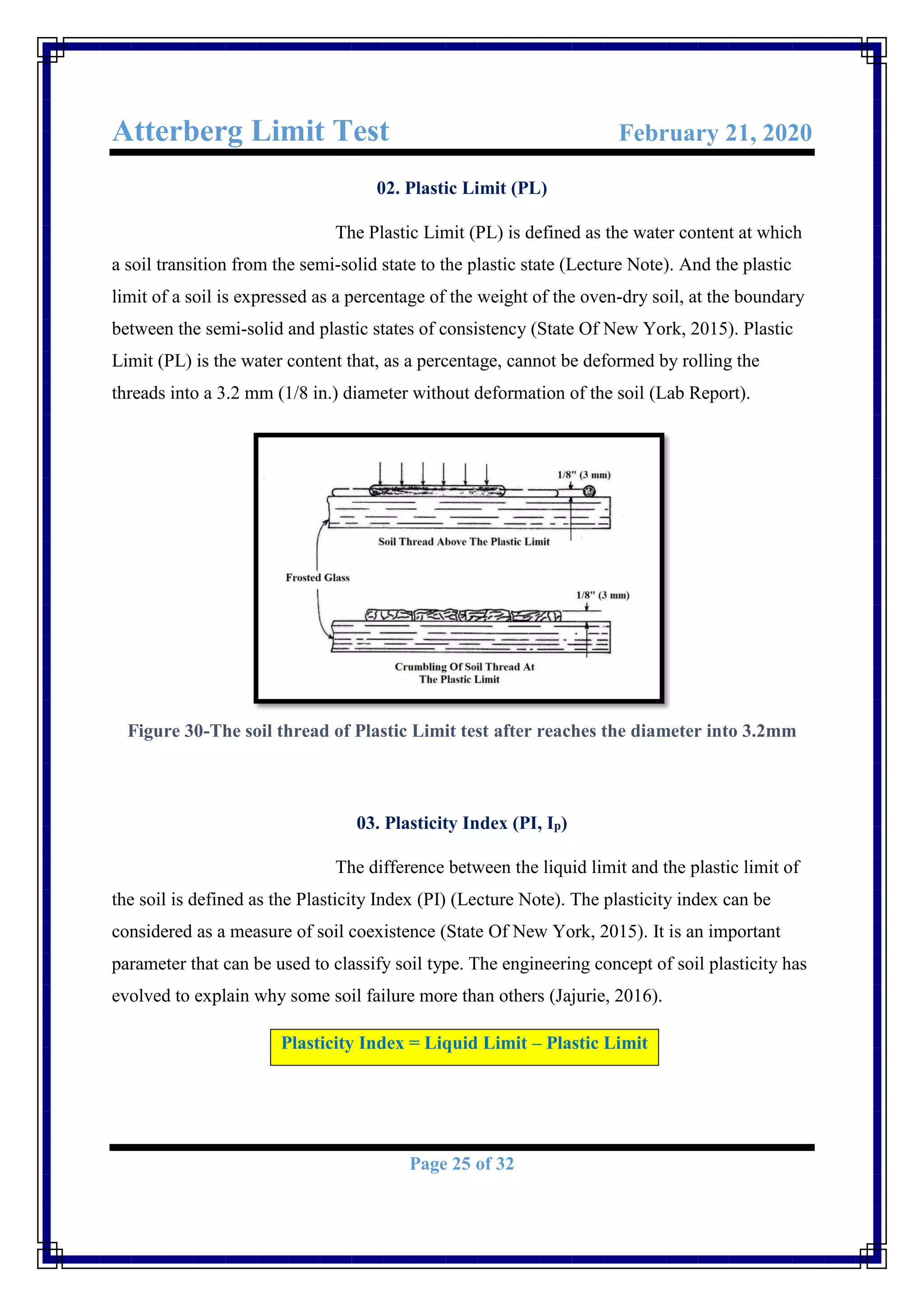 Atterberg Limit Test | PDF