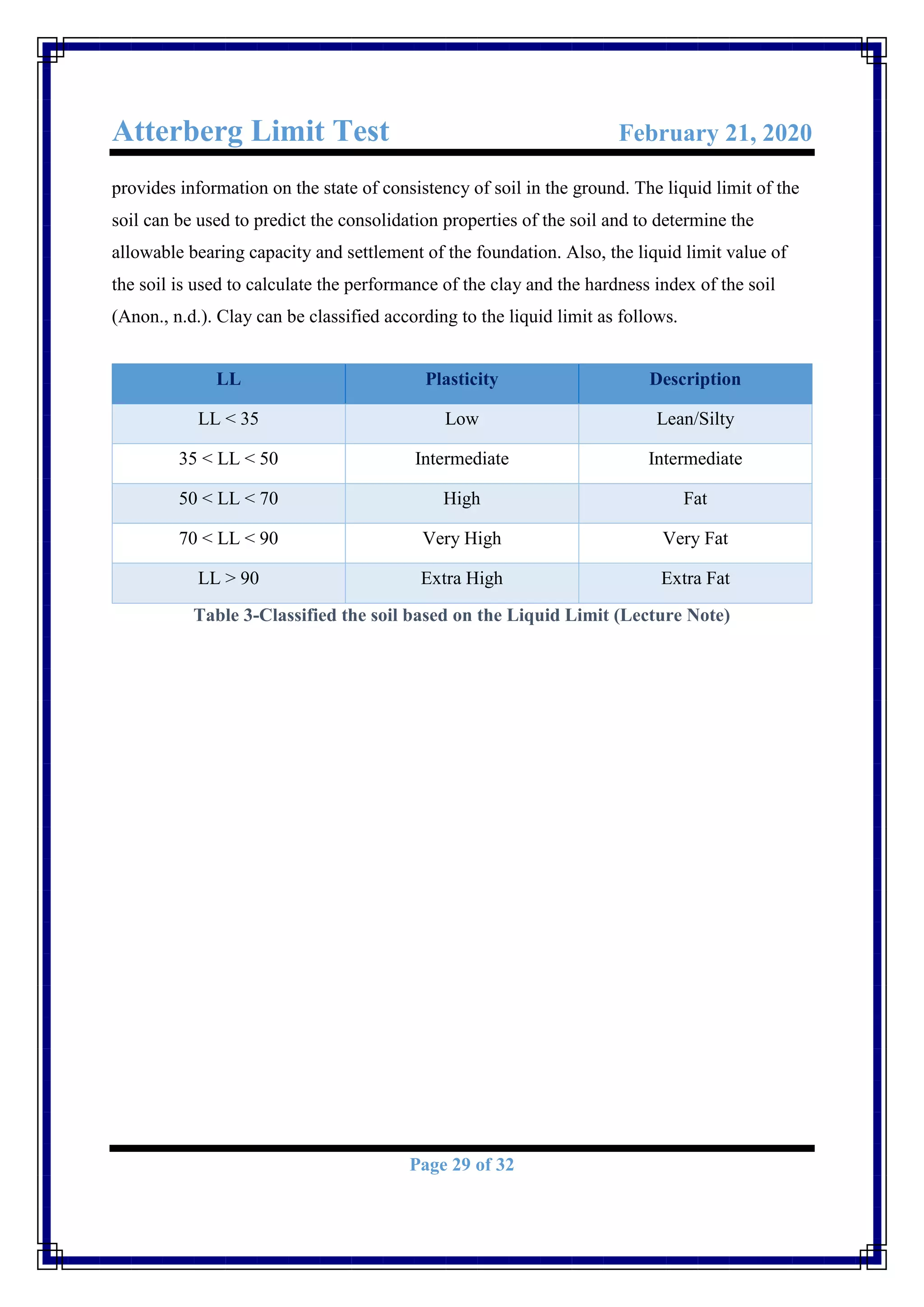 Atterberg Limit Test | PDF