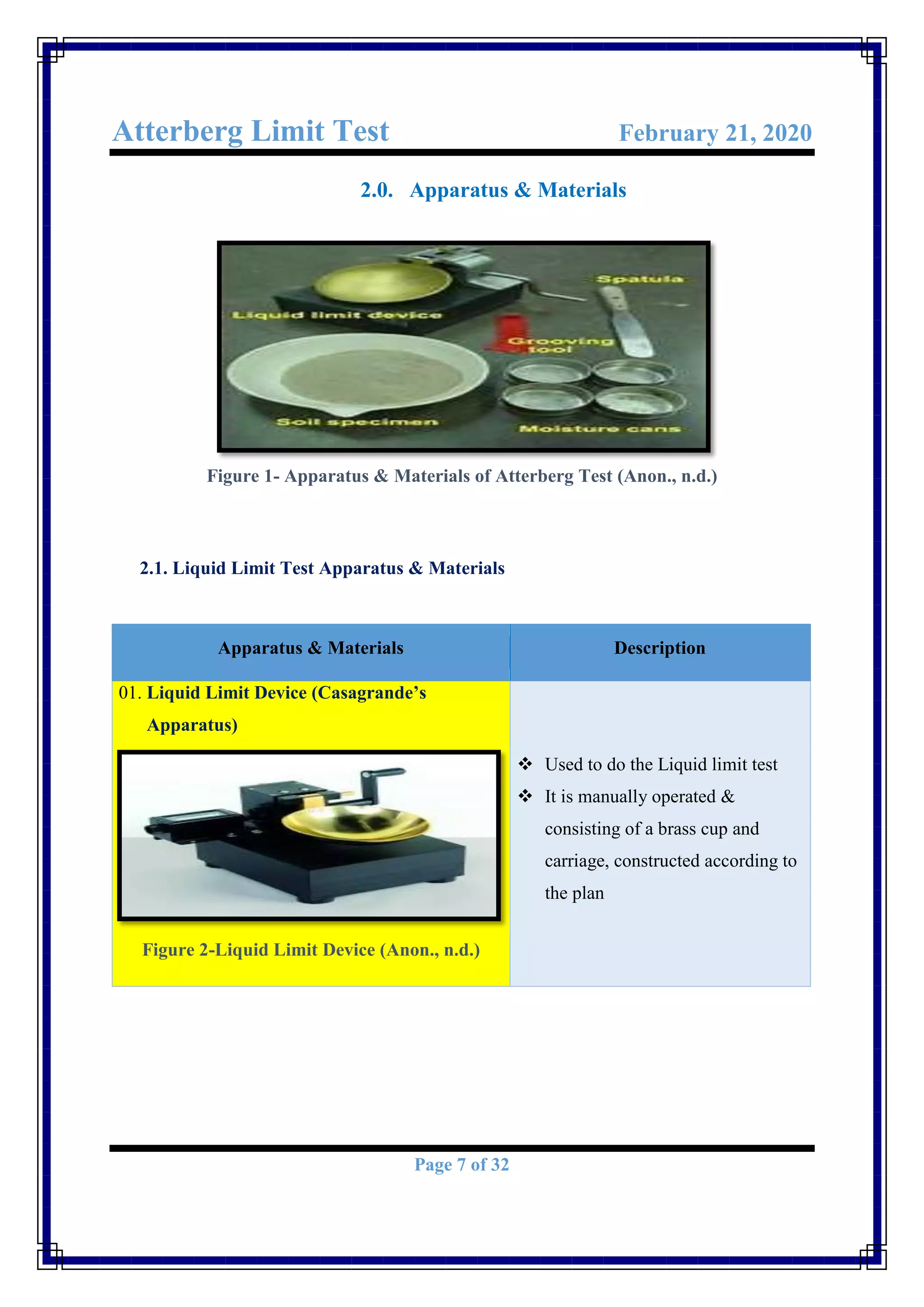 Atterberg Limit Test | PDF