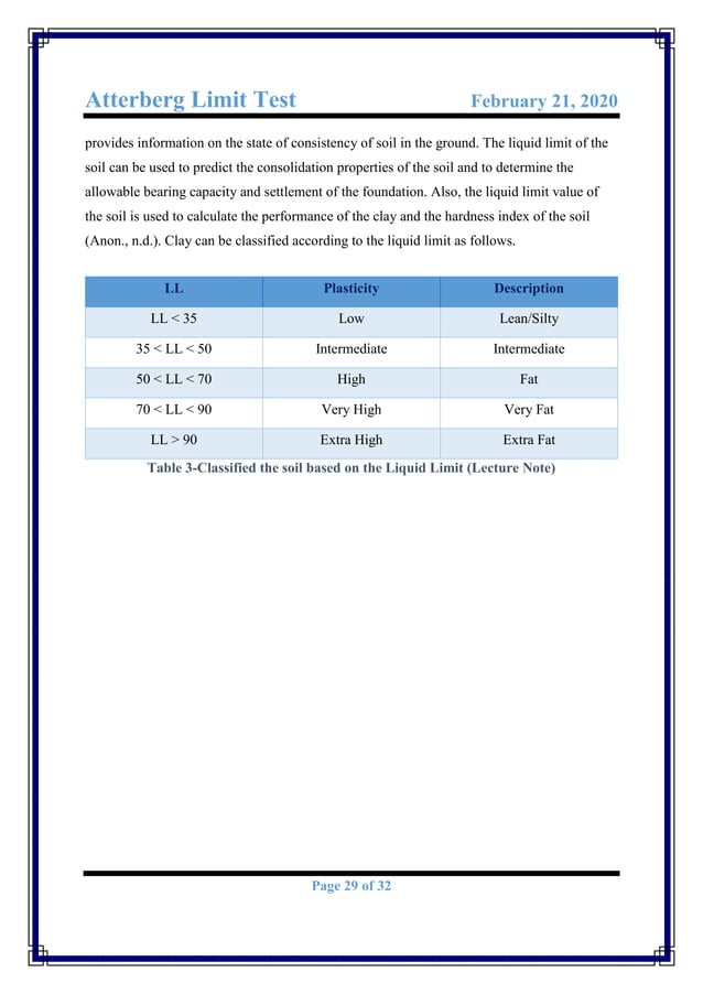 Atterberg Limit Test | PDF | Home Appliances | Home & Garden
