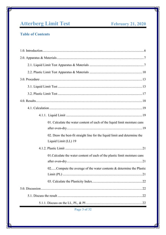 Atterberg Limit Test | PDF | Home Appliances | Home & Garden