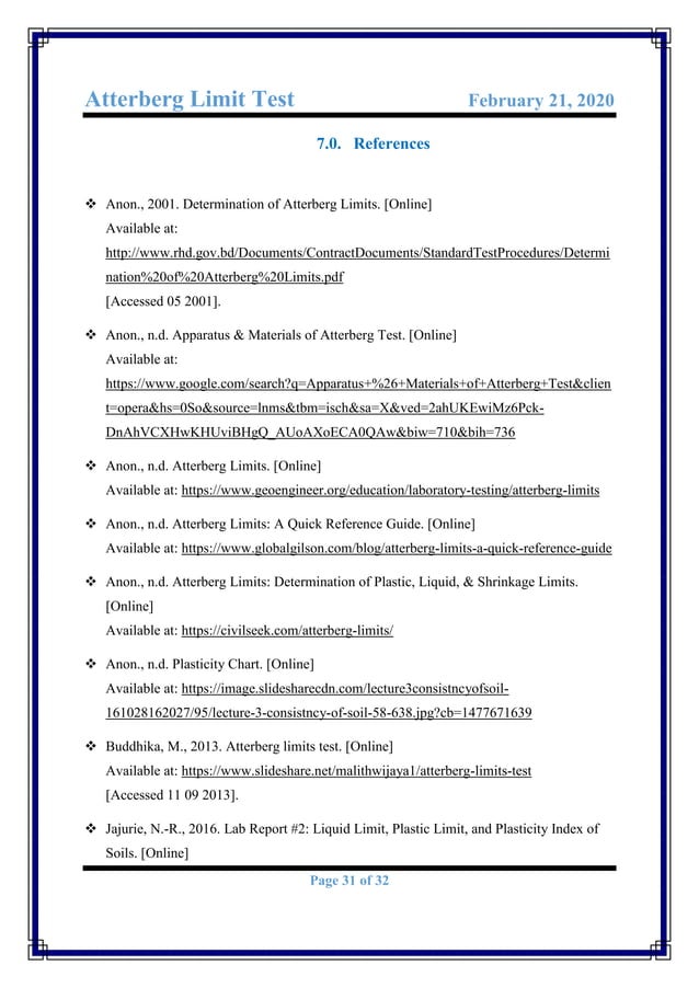 Atterberg Limit Test | PDF | Home Appliances | Home & Garden