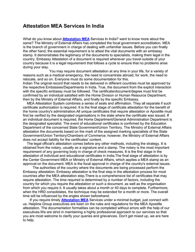 ATTESTATION MEA | PDF