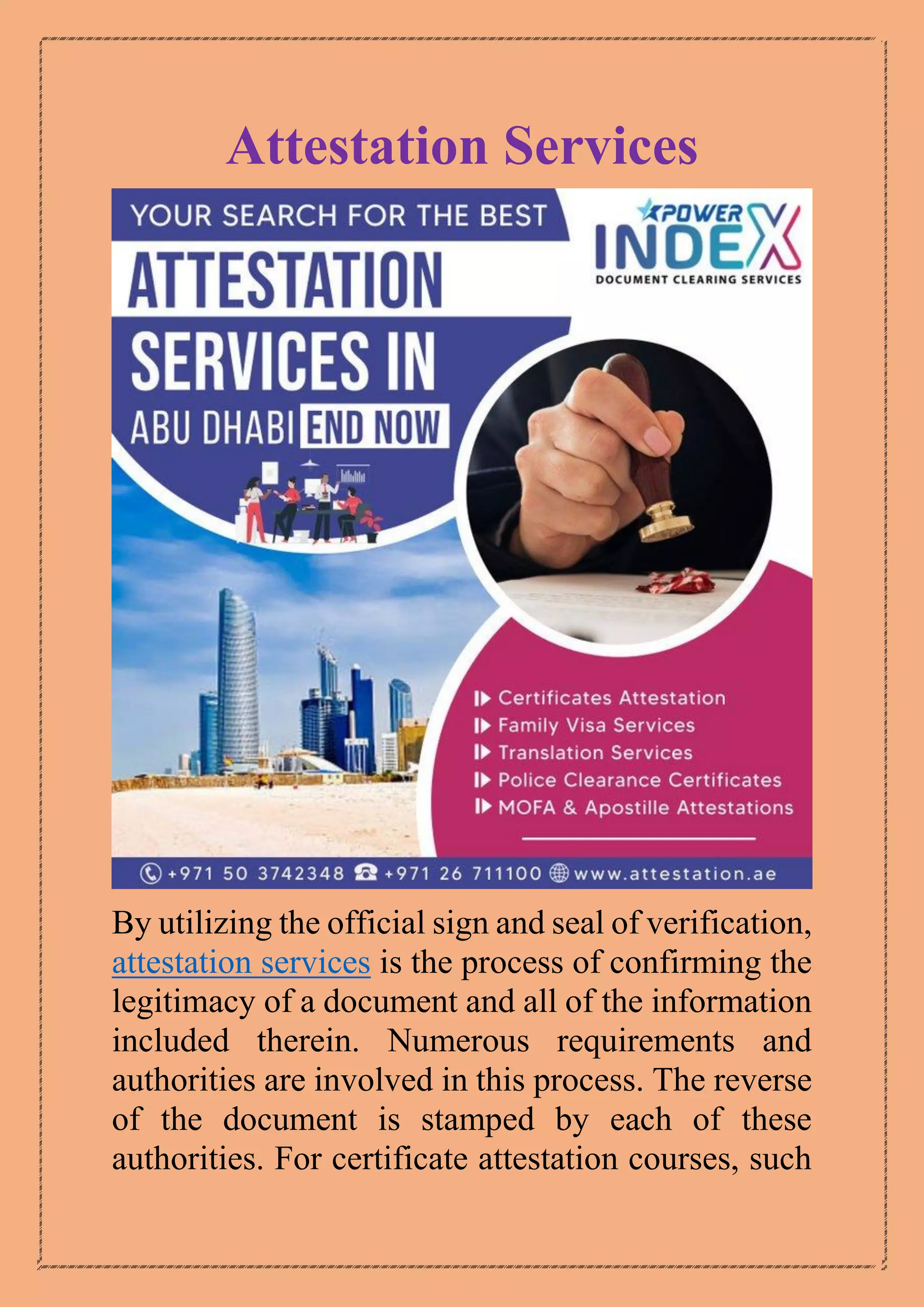 Attestation services | PDF