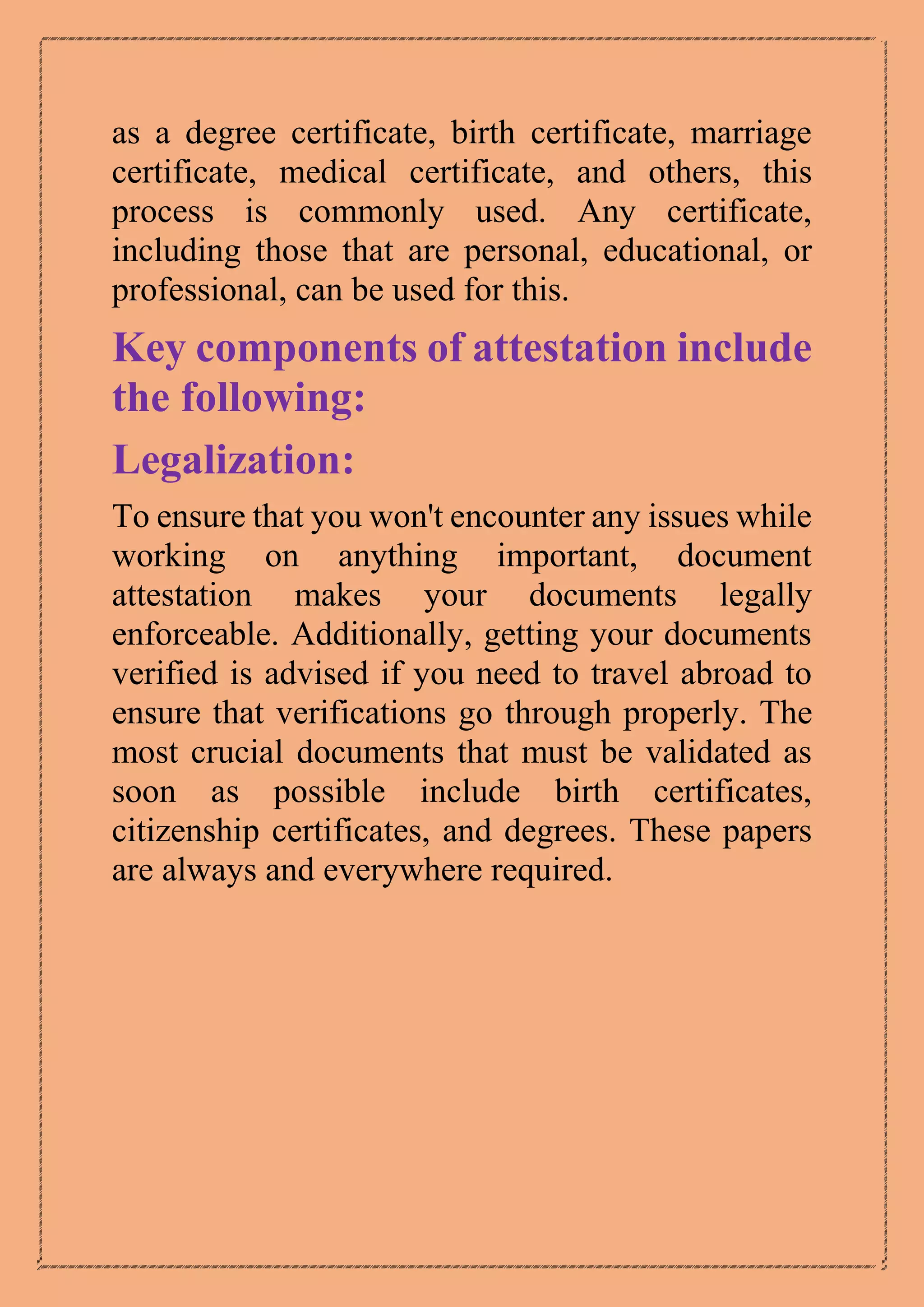 Attestation services | PDF