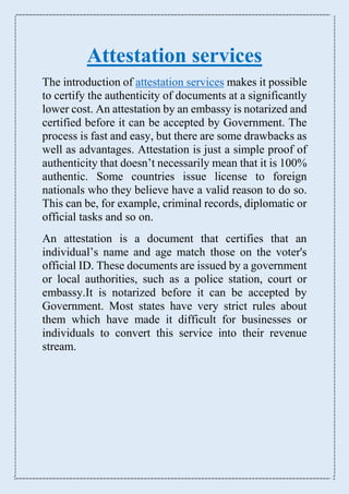 Attestation services | PDF