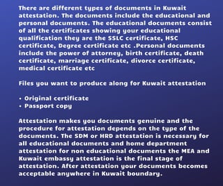 Attestation Services in Kuwait | PDF