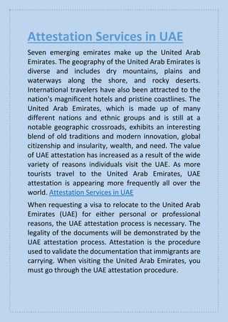 Attestation Services in UAE | PDF | Islam | Religion & Spirituality