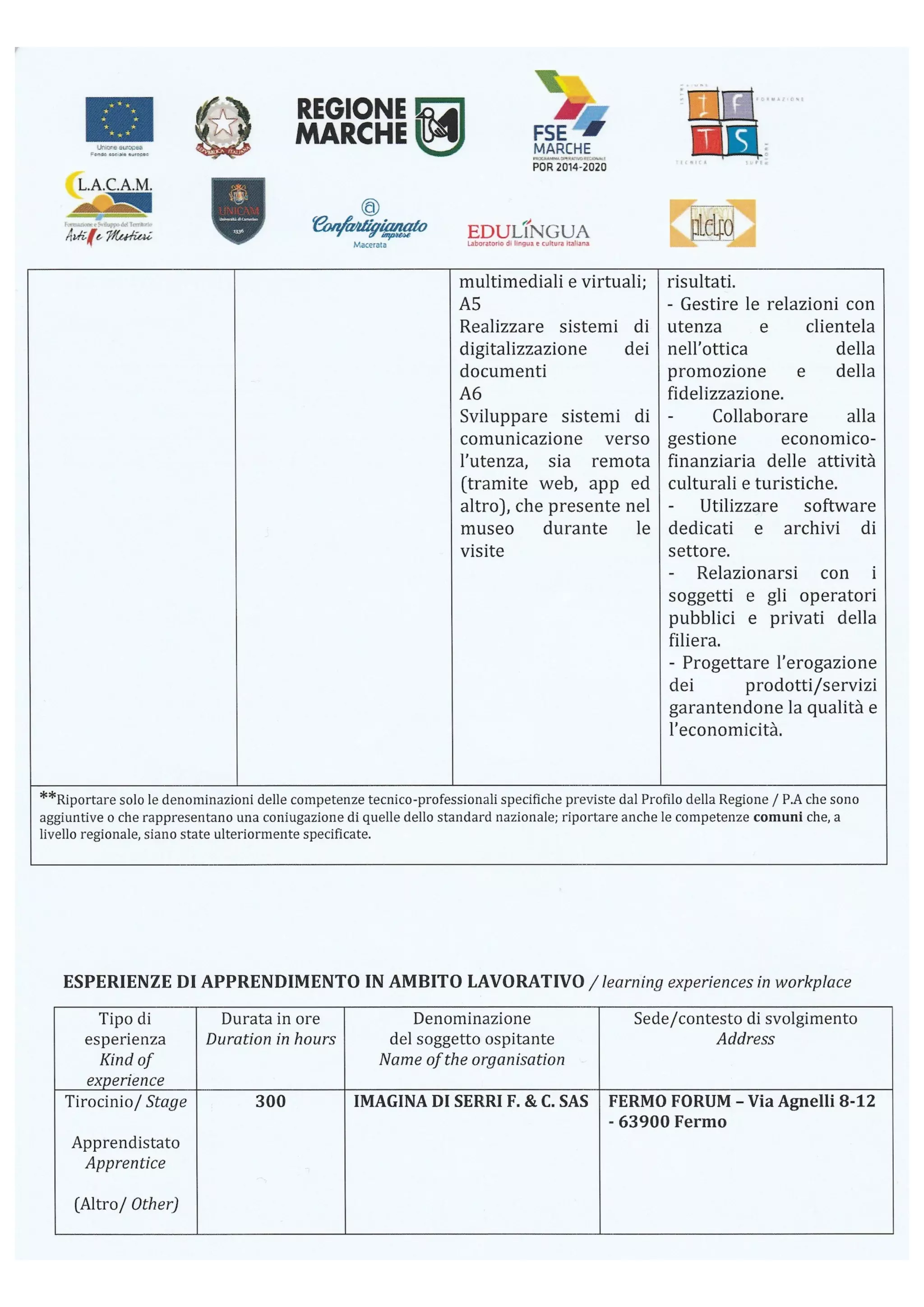 Attestato corso lacam - beni culturali e made in italy | PDF