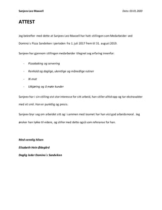 Attest sanjeev | DOCX