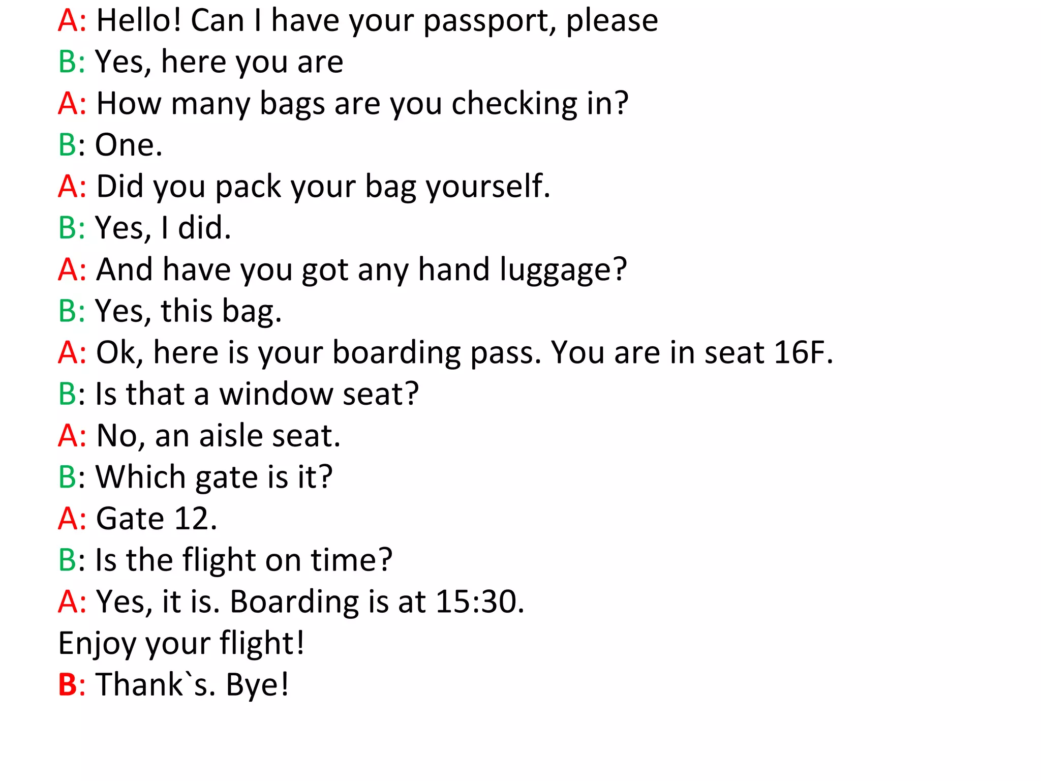 At the airport. Dialogue. Class 23..pptx