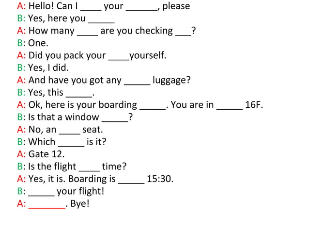 At the airport. Dialogue. Class 23..pptx