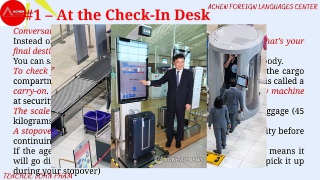 English at the airport - Communicative English | PPTX