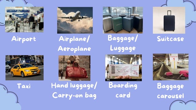 At the airport - vocabulary and useful phrases to use when travelling | PDF