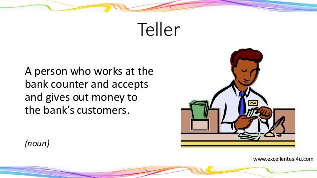 ESL at the bank flashcards