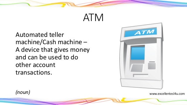 ESL at the bank flashcards